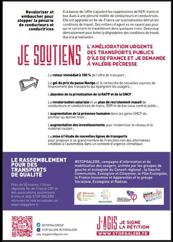 Stop à la dégradation des transports en commun | Osez-Fontenay